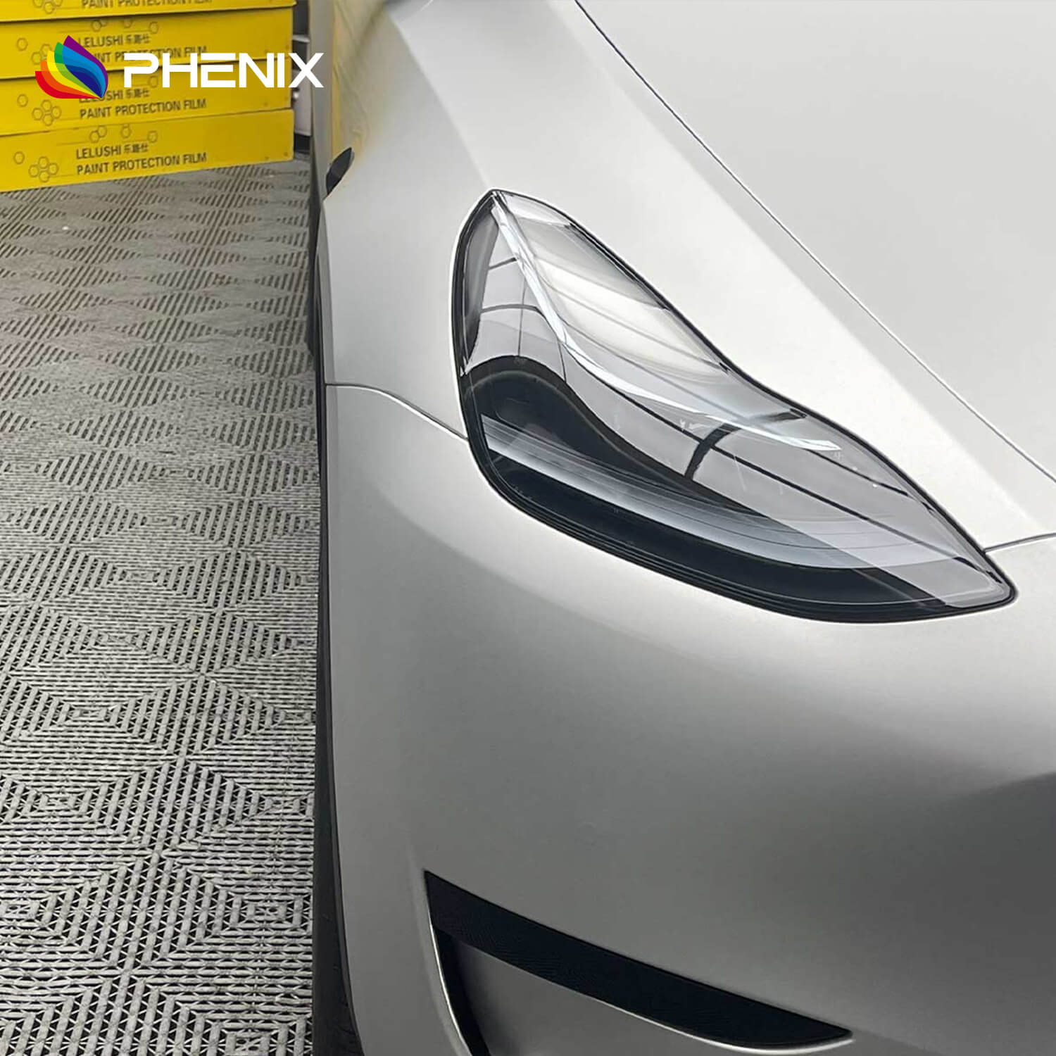 Matte Chrome Metallic Silver Vinyl Wrap - PHENIXFILM - Your ...