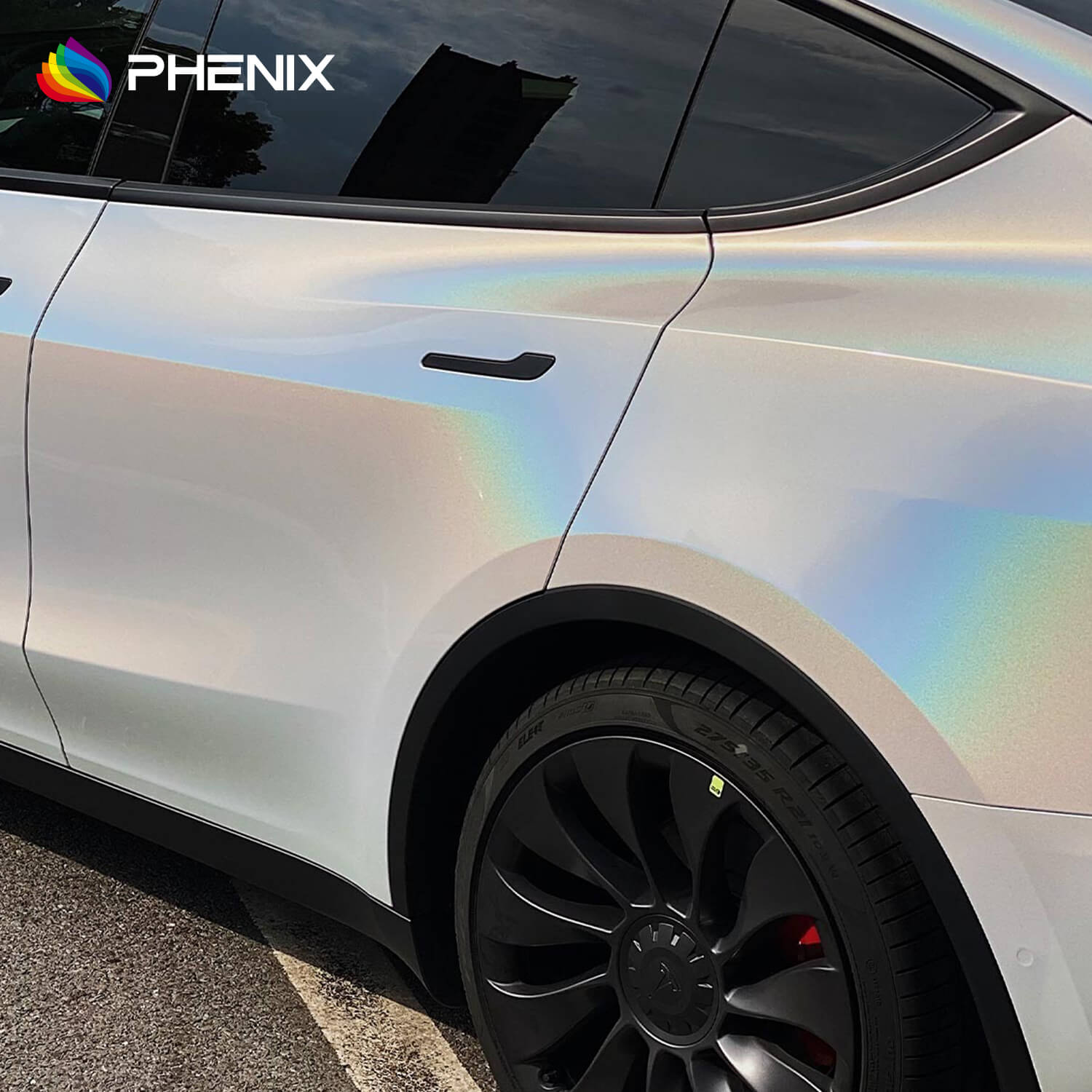 Rainbow Laser Flash White Vinyl Wrap - PHENIXFILM - Your Personalized ...